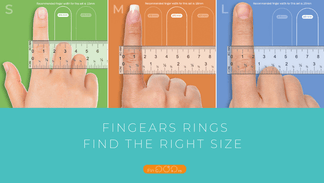 Fingears M-19mm Silver-Black Set